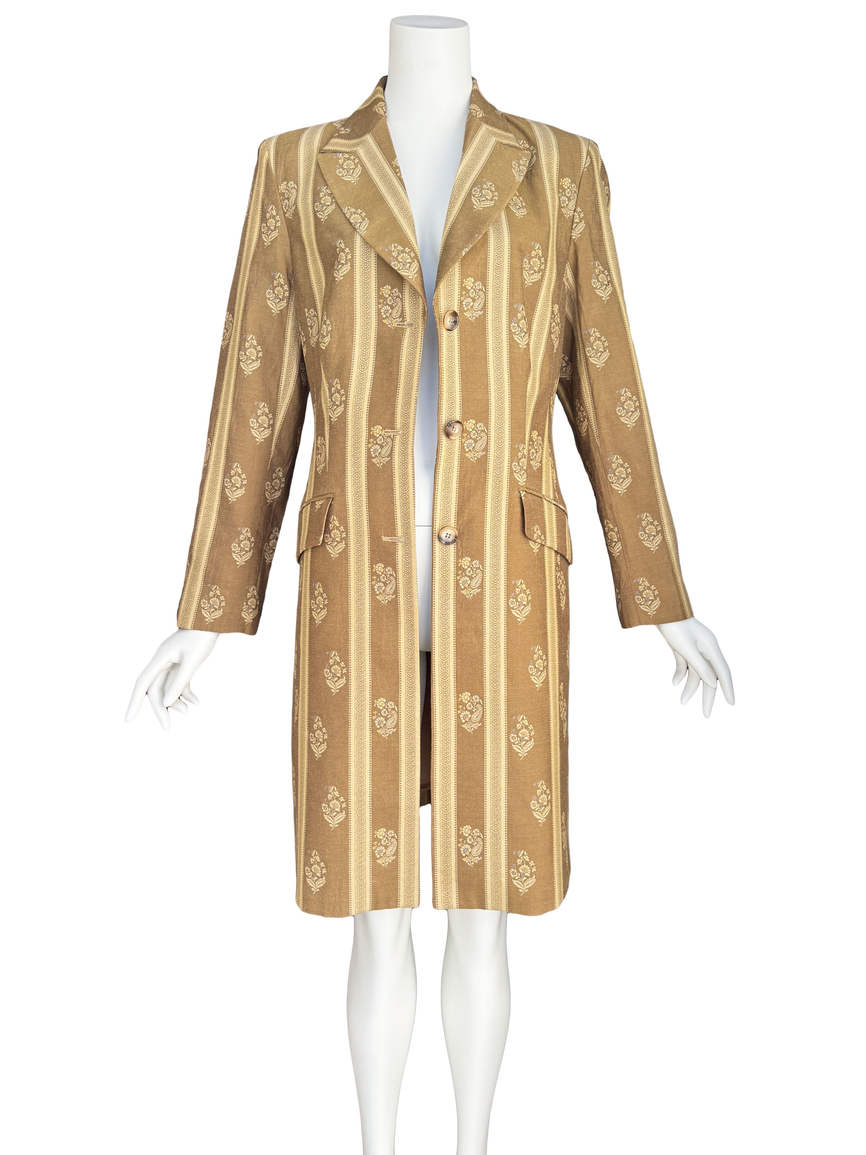 Laura Ashley 1990s Floret Brocade Duster – Sweet Disorder Vintage