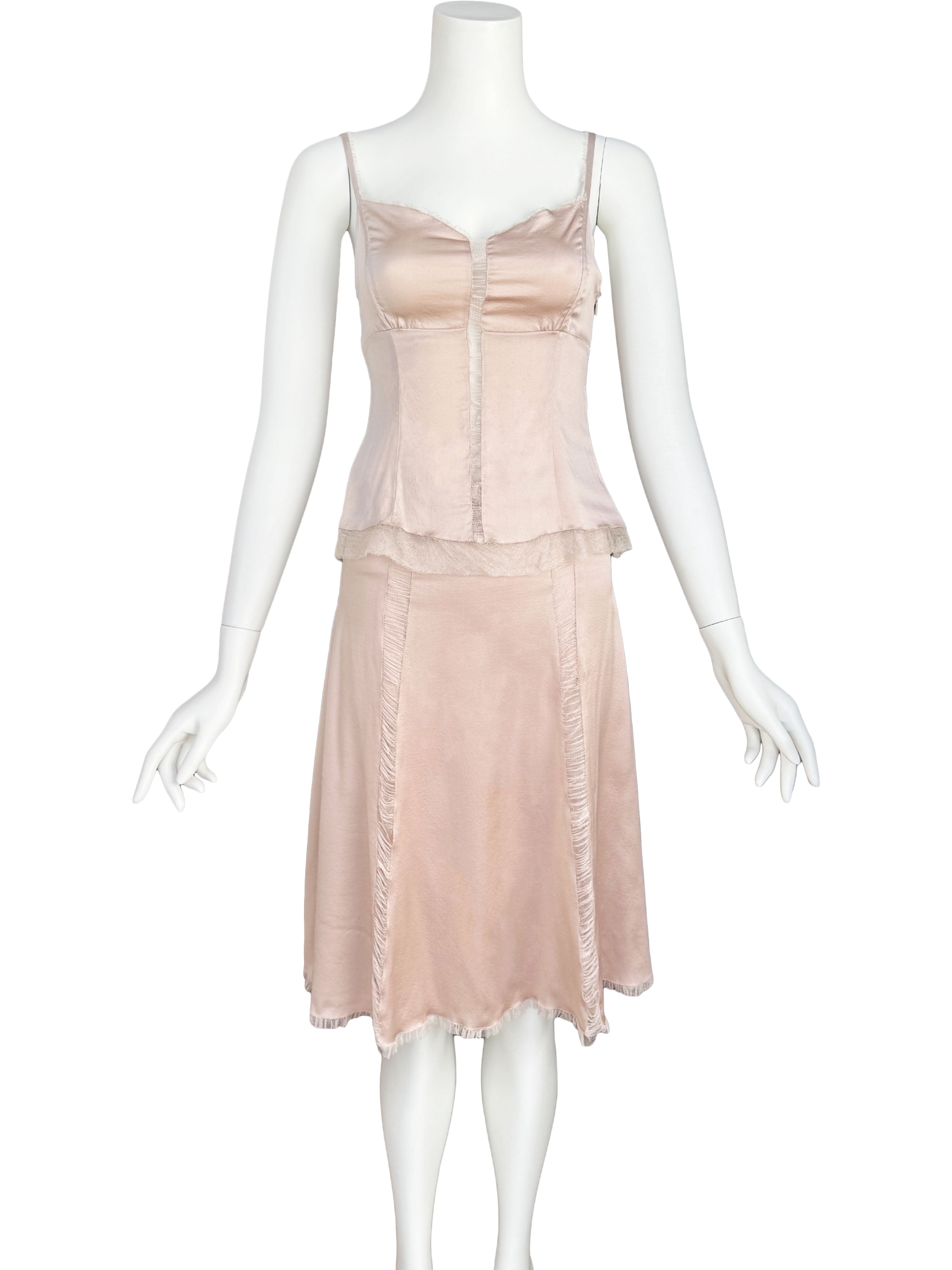 Tse 1990s Pearl Pink Silk Charmeuse Dress Set – Sweet Disorder Vintage